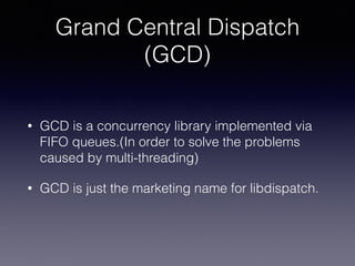 GCD and OperationQueue. | PPT