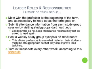 Study Group Leader Training | PPT