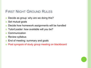 Study Group Leader Training | PPT