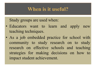 Focused/Study group ppt | PPTX