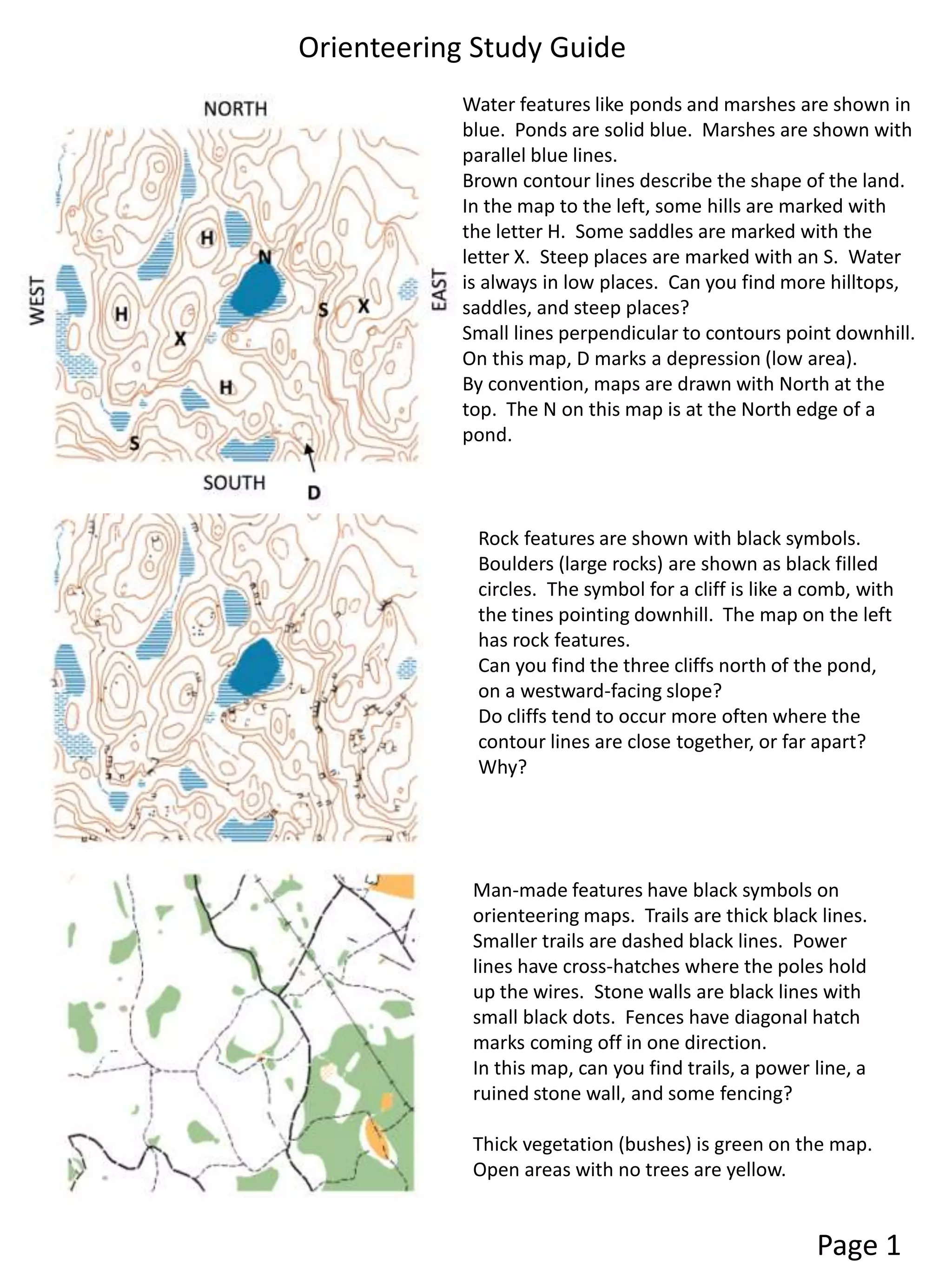 Orienteering study guide | PPTX