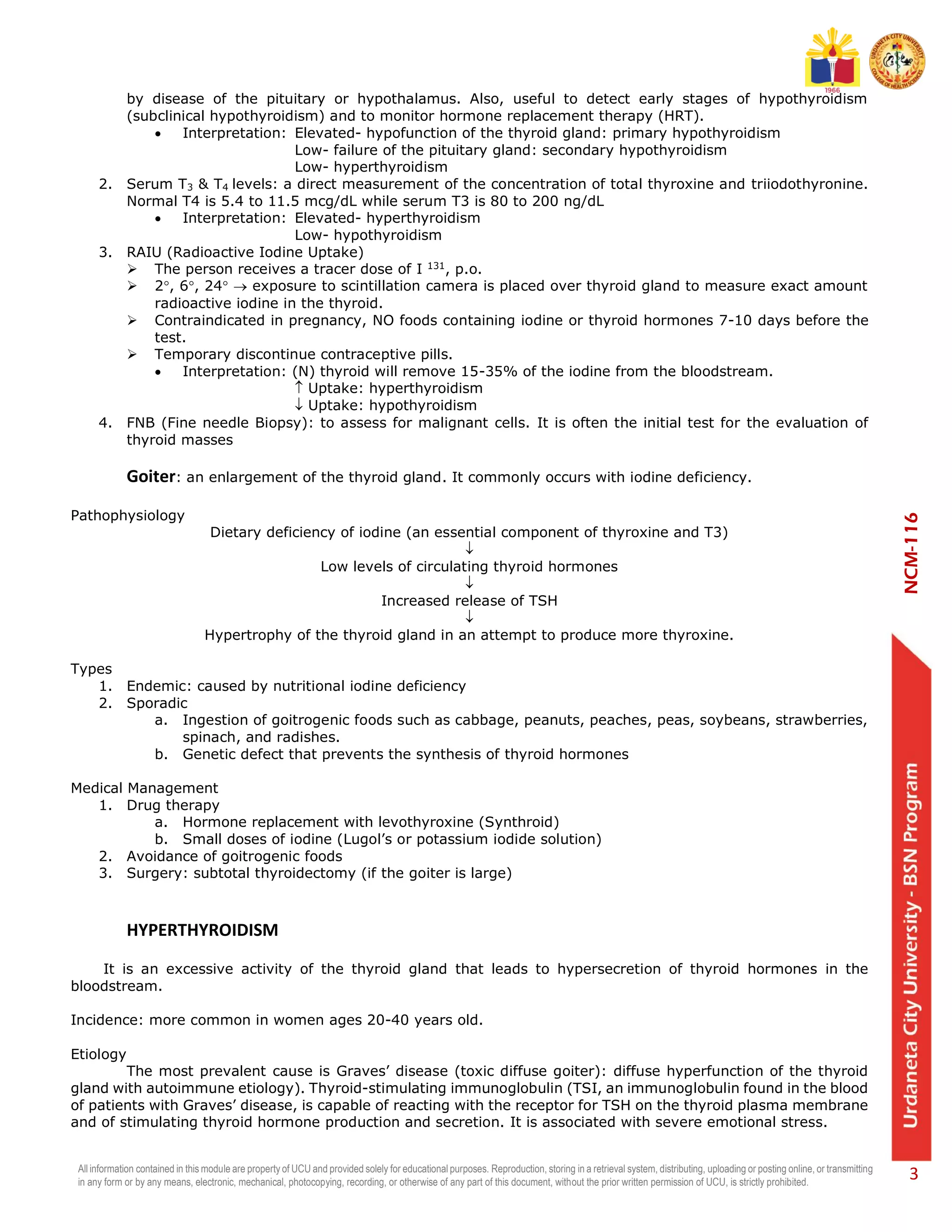 Study Guide 4 Assessment and Management of Patients with Endocrine ...
