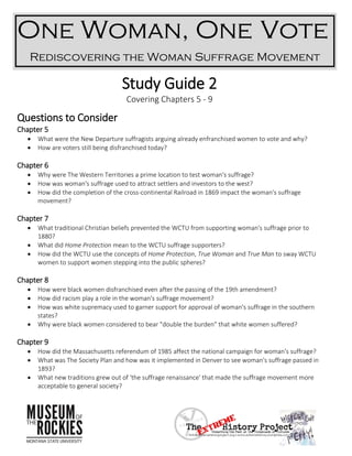 One Woman, One Vote Study guide 2, ch. 5 - 9 | PDF | Elections | Politics