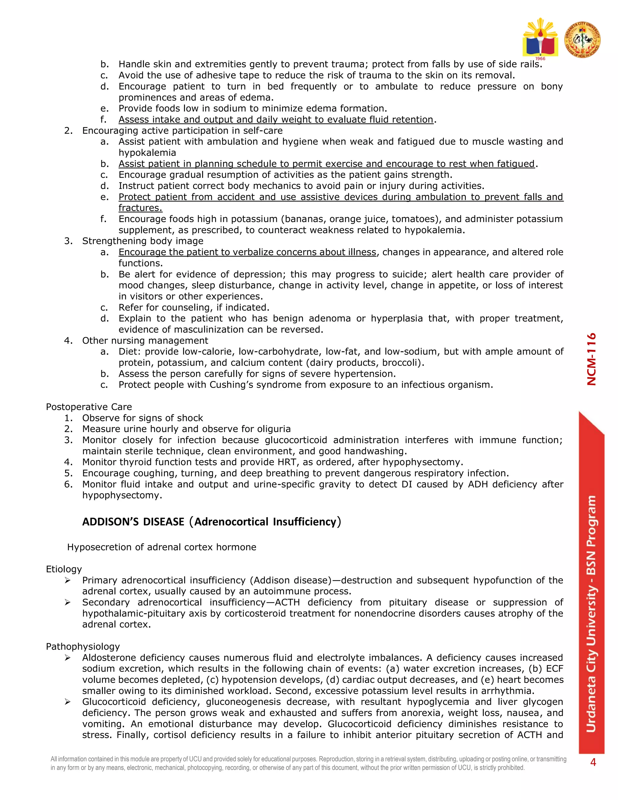 Study Guide 5 Assessment and Management of Patients with Endocrine ...