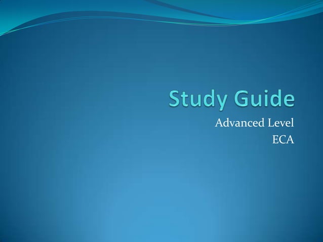 Study guide advanced | PPT
