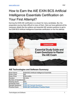 Study Guide and Practice Questions to Excel in the AIE Exam.pdf
