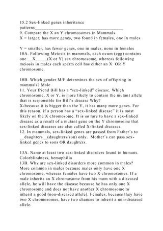 Study Guide Chapter 15 -Chromosomal Basis of Inheritance-Answers.docx
