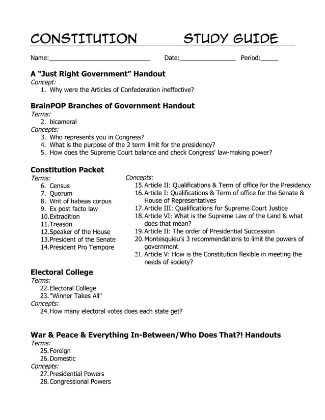 Study Guide & CYOA - Constitution 2011 | PDF