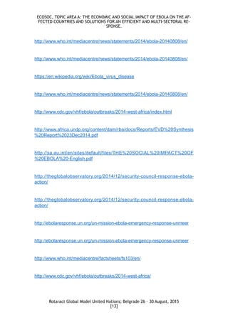 Study guide ecosoc topic-area-a rotaract global mun 2015 | PDF