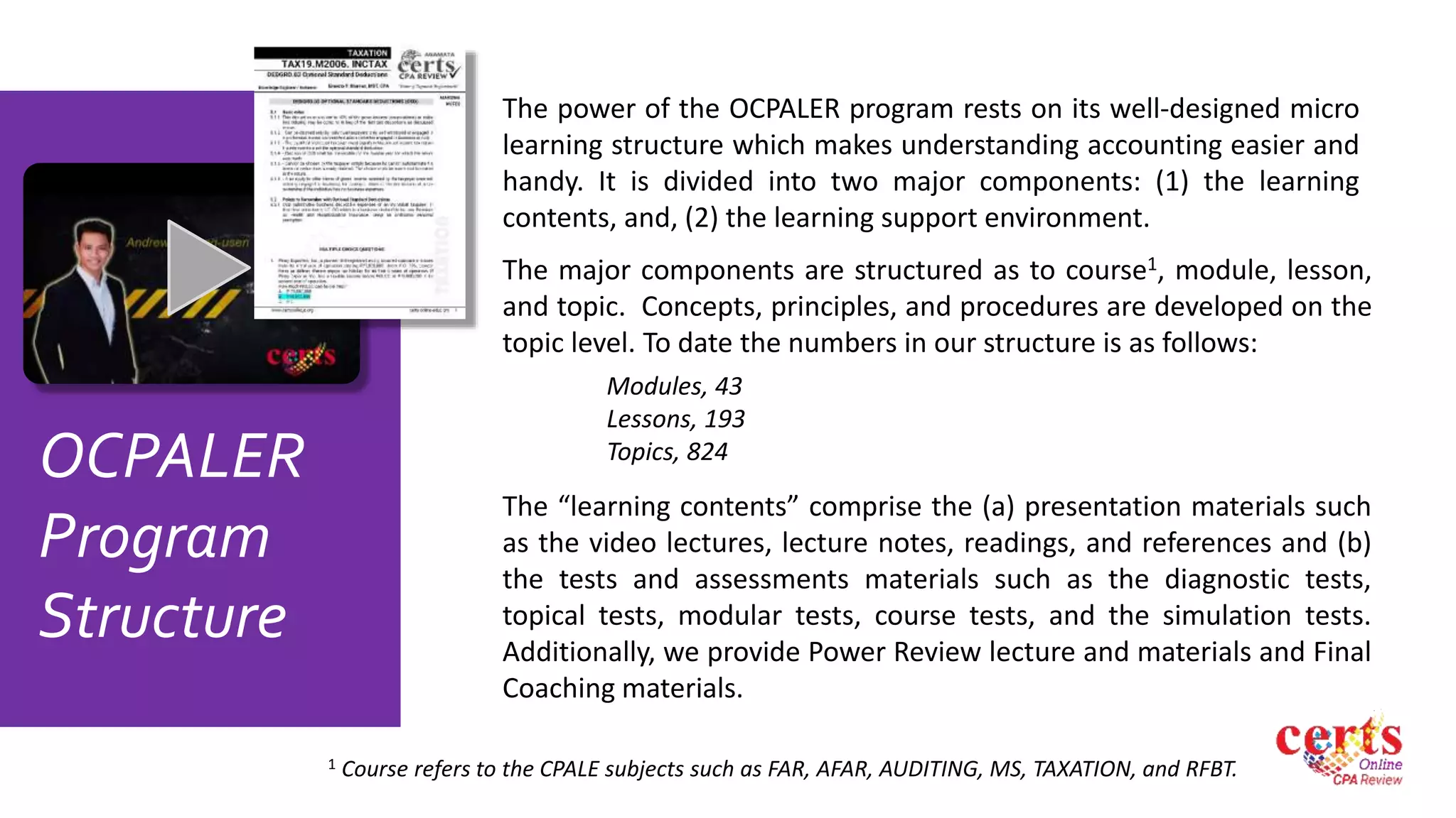 Study guide for online cpale review - October 2020 batch | PPTX