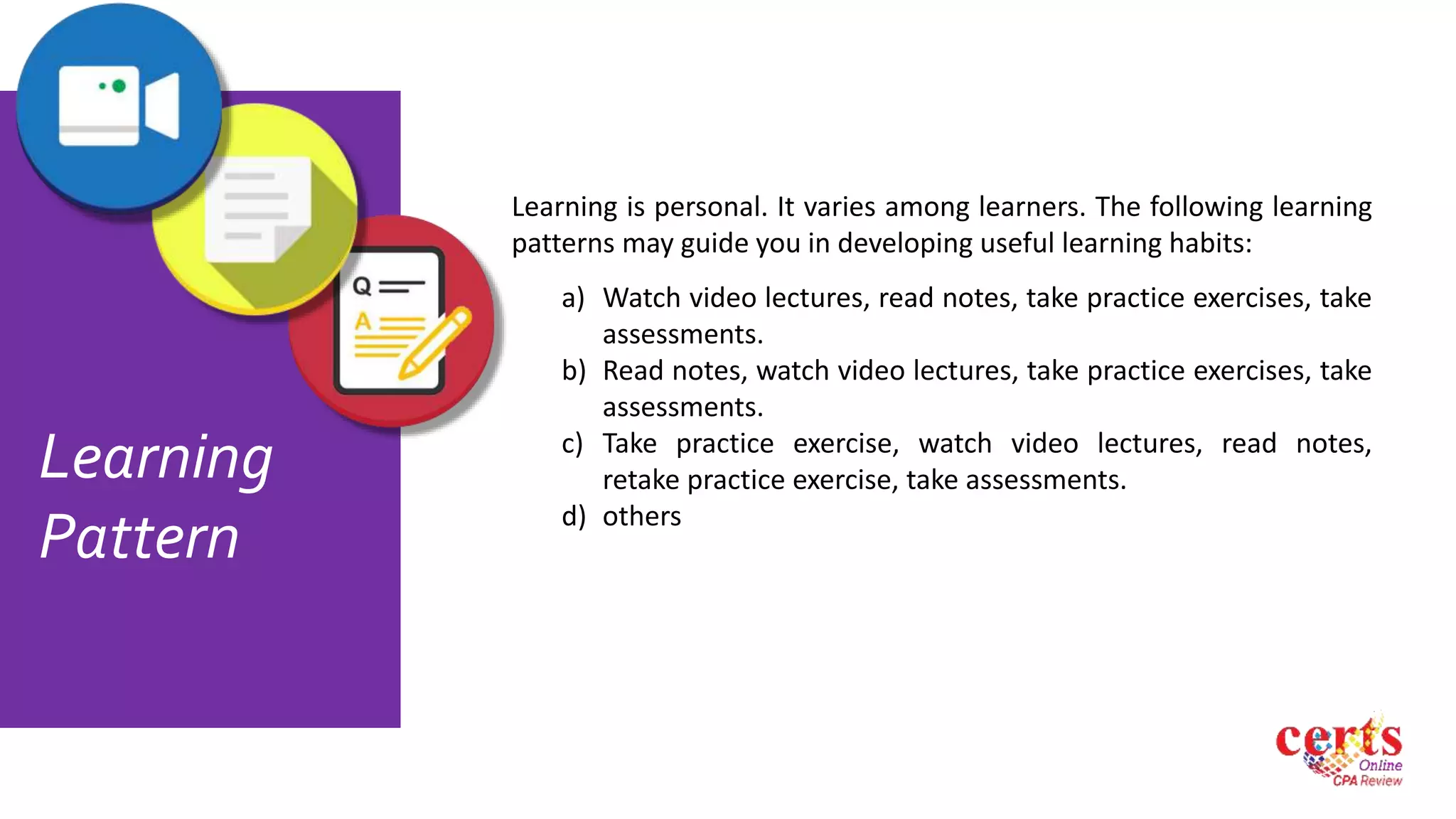 Study guide for online cpale review - October 2020 batch | PPTX