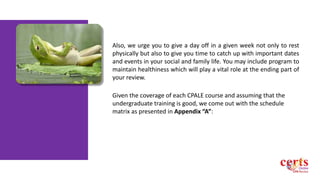 Study guide for online cpale review - October 2020 batch | PPTX