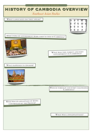 Study guide history of cambodia | PDF