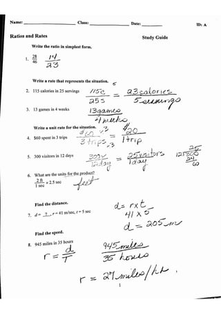 Study guide homework rates | PDF