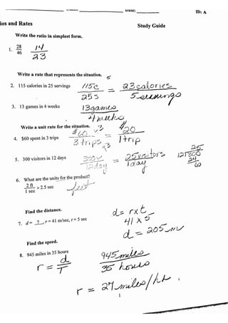 Study guide homework rates | PDF