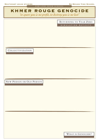 Study guide khmer rouge genocide | PDF