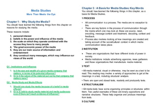 Study guide; more than meets the eye an introduction to media studies ...