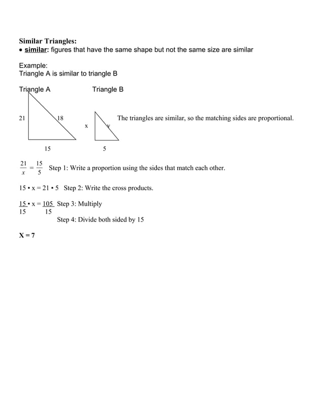 Study Guide Ratio Proportions | PDF