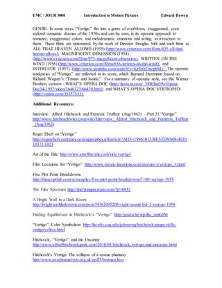 3000 Presentation 15: Vertigo Study Guide | PDF