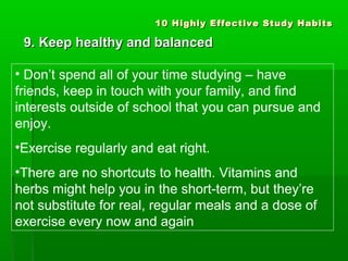 Study habit how to unlock and improve | PPT