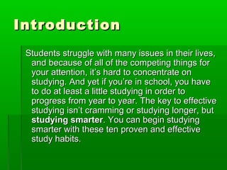 Study habit how to unlock and improve | PPT