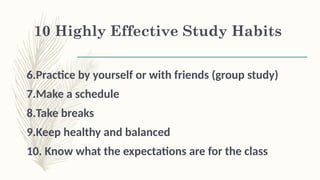 Study Habits and Time Management for College students.pptx