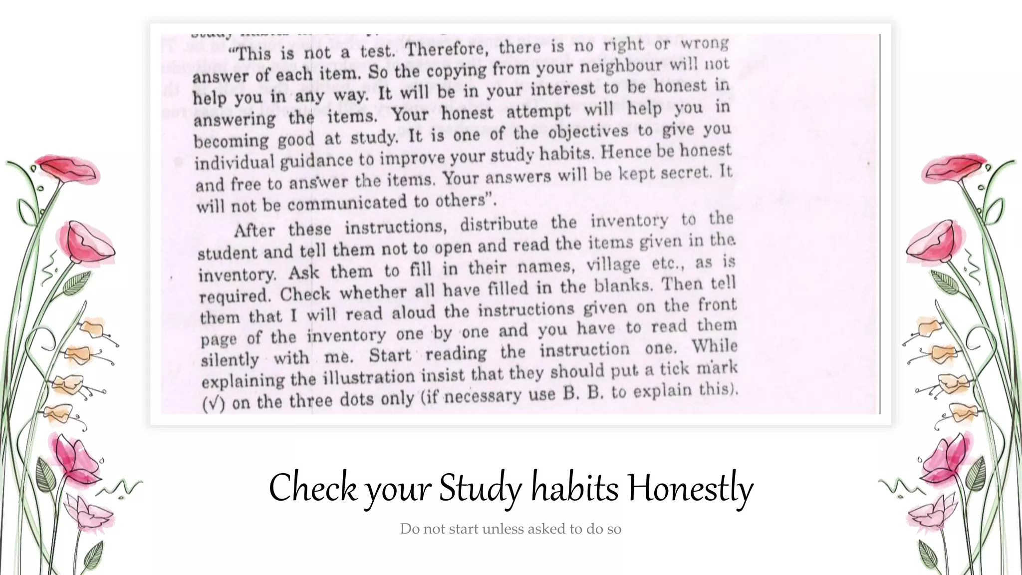 Study habits inventory | PPTX