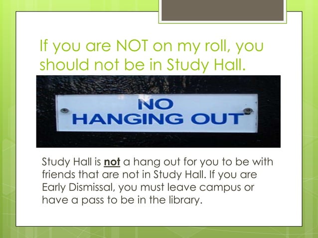 Study hall rules | PPTX