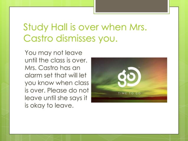 Study hall rules | PPTX