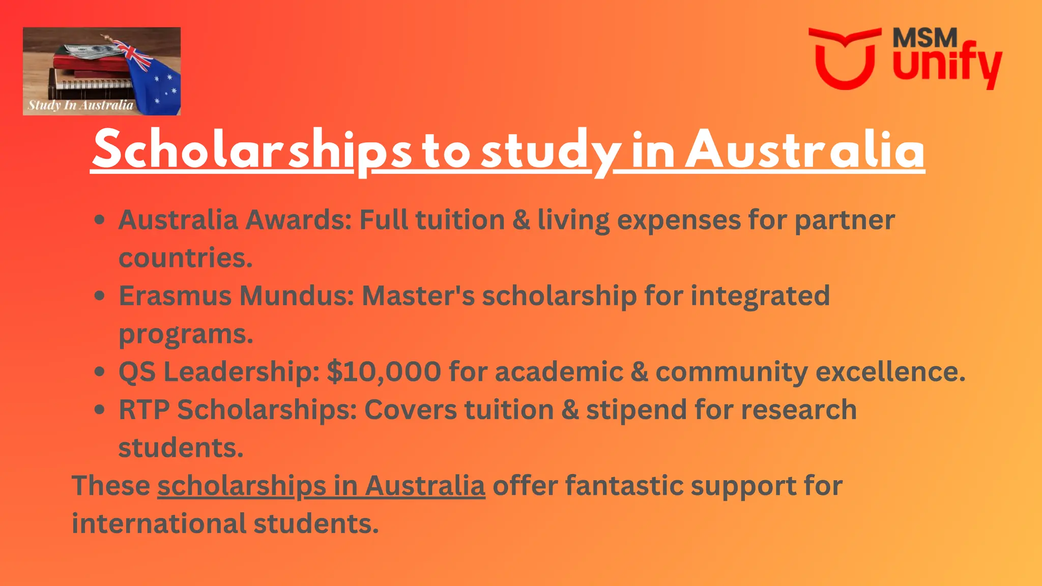 MSM Unify - Study in Australia for Indian students | PPT