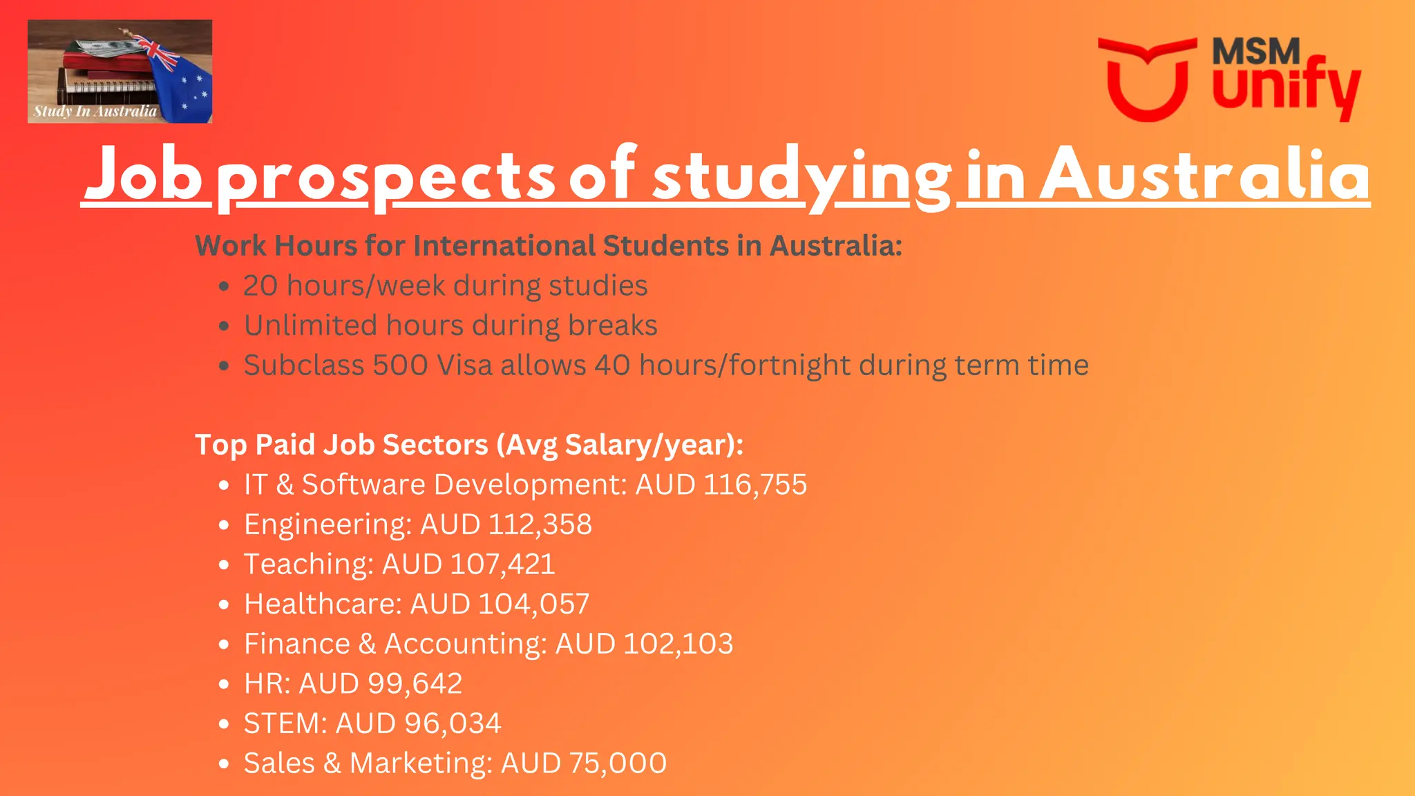 MSM Unify - Study in Australia for Indian students | PPT