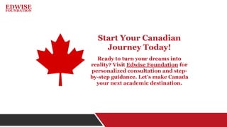 Study in Canada: Your Pathway to Academic Excellence with Edwise ...
