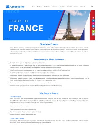 Study in France Colleges, Fees, Cost, Scholarships and VISA | PDF