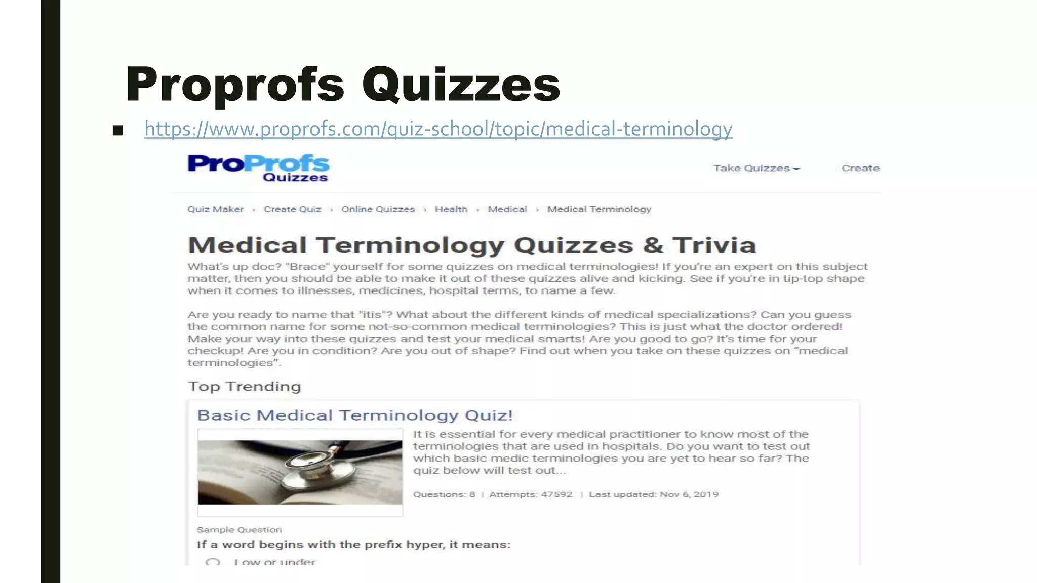 Studying and Understanding Medical Terminology | PPTX