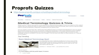 Studying and Understanding Medical Terminology | PPTX