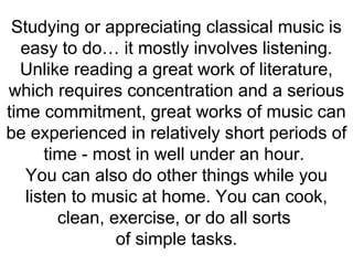 Studying Classical Music | PPT