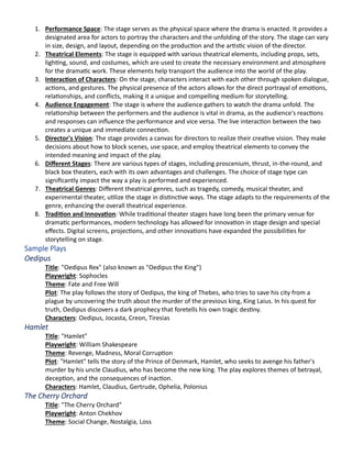 Studying Drama: Definition, types and elements | PDF