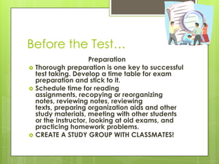 Studying for tests | PPT