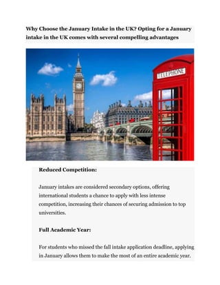 Studying in the UK_ A Guide to January 2024 Intake.docx | College ...