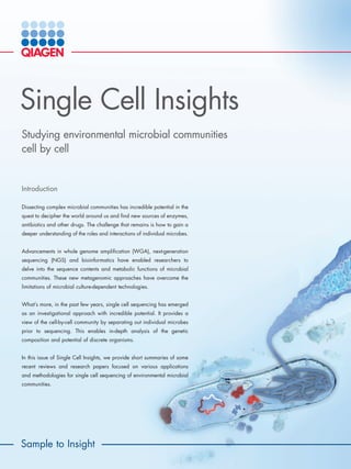 Single Cell Insights: Studying Environmental Microbial Communities Cell by Cell | PDF