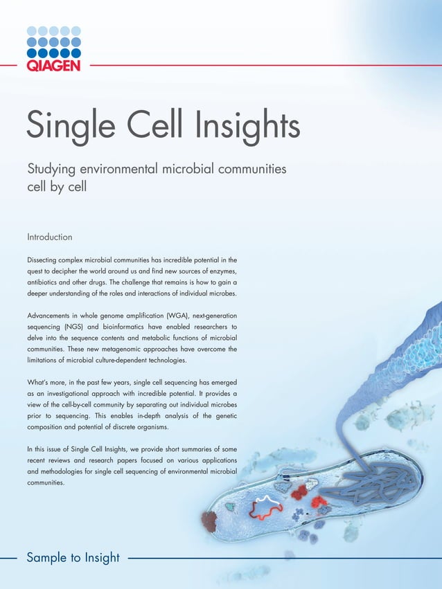 Single Cell Insights: Studying Environmental Microbial Communities Cell ...