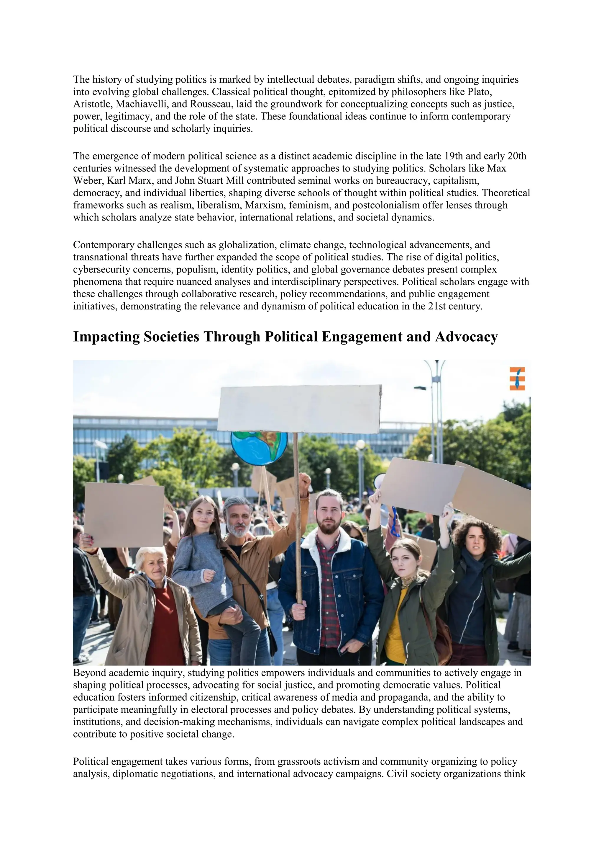 Studying Politics: Exploring the Complexities and Impact of Political ...