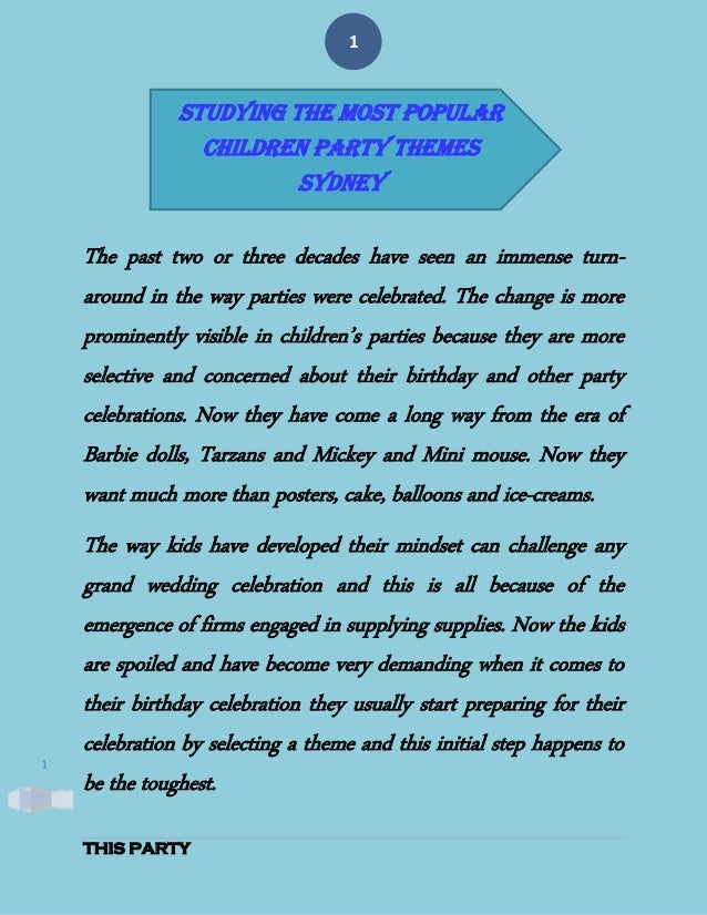 Studying The most Popular Childrens Party Themes Sydney studying-the-most-popular-childrens-party-themes-sydney
