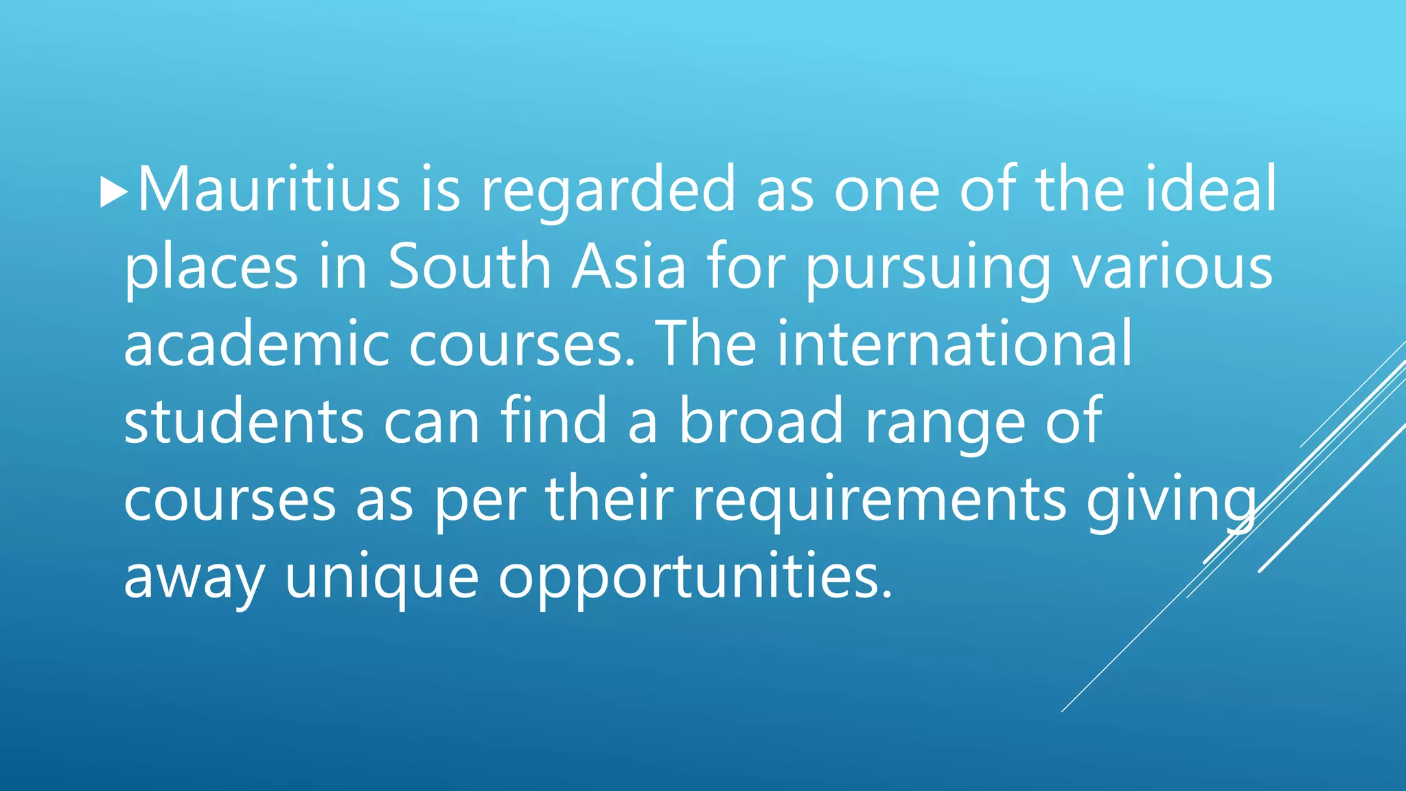 Study in mauritius | PPT