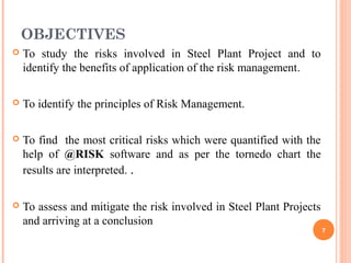 Study in Risk Management of Steel Plant Projects | PPT