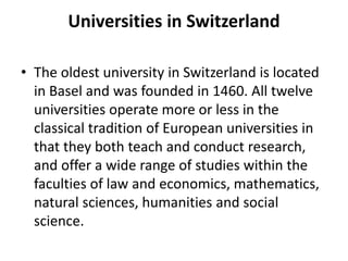 Study in switzerland | PPT