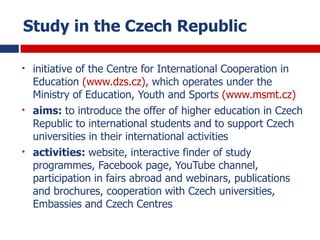 Study in the czech republic presentation | PPT