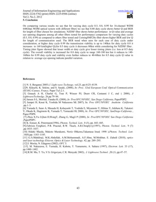 Study in variable duty cycle return to zero pulse with multiplexed ...