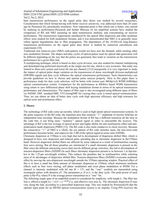 Study in variable duty cycle return to zero pulse with multiplexed ...