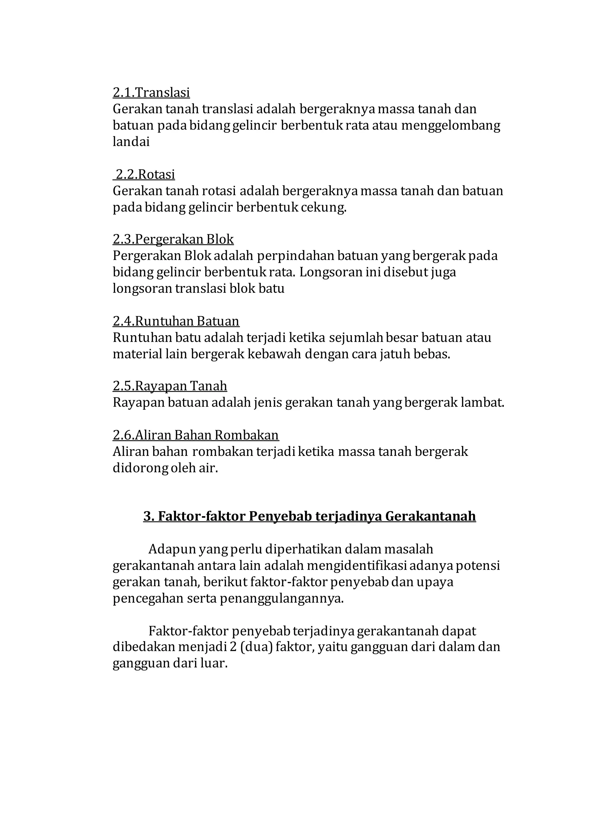 Study kasus penurunan bangunan akibat pergerakan tanah | DOCX